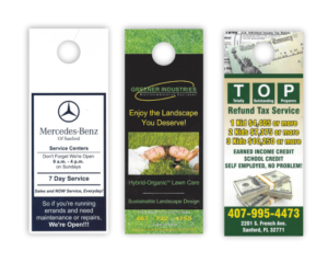 custom printed door hangers | Todd's Graphics To Go, Inc.